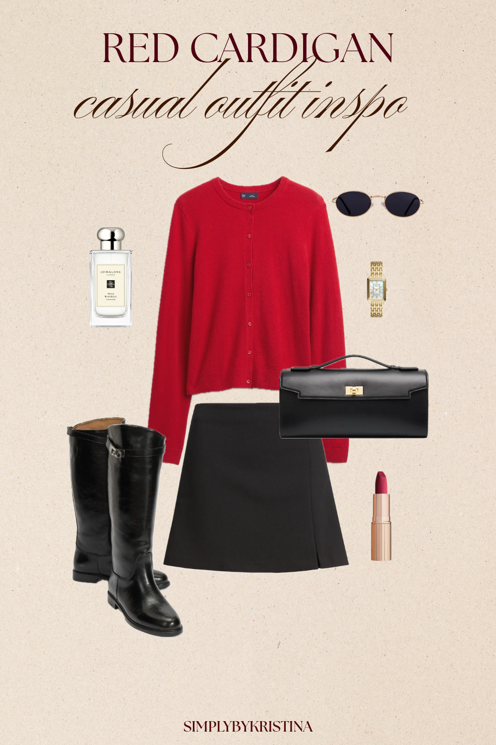 10 Stylish Ways to Wear a Red Cardigan Right Now - SimplyByKristina